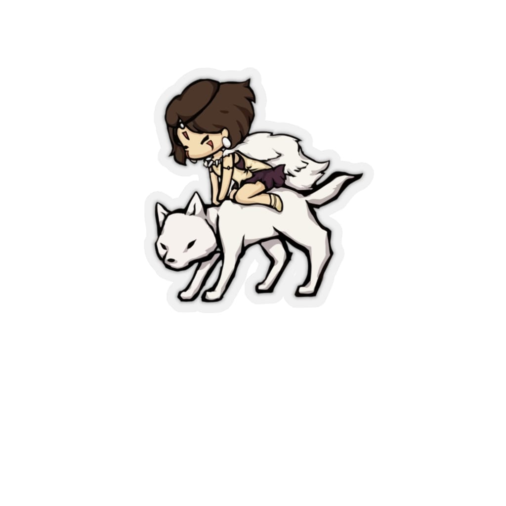 Princess Mononoke and the Wolf Chibi Stickers - Ghibli Store