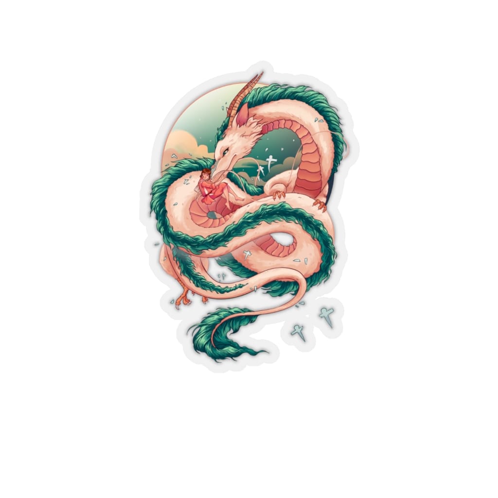 Spirited Away Haku Dragon Fanart Stickers - Ghibli Store