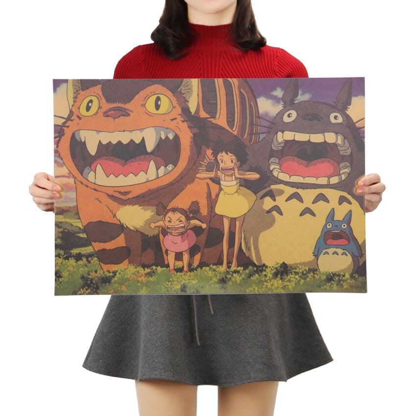 My Neighbor Totoro Funny Kraft Paper Poster - Ghibli Store